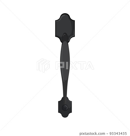 home door handle cartoon vector illustration - Stock Illustration ...
