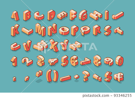 Isometric Letters Alphabet