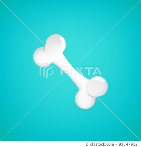 Dog bone icon isolated on turquoise background.... - Stock Illustration ...