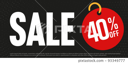 Sale banner. 40 percent off. Special discount... - Stock Illustration ...