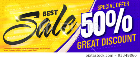 Best sale banner vector illustration. 50... - Stock Illustration ...