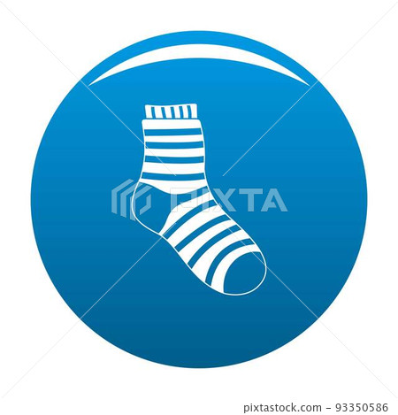 Fuzzy sock icon vector blue - Stock Illustration [93350586] - PIXTA