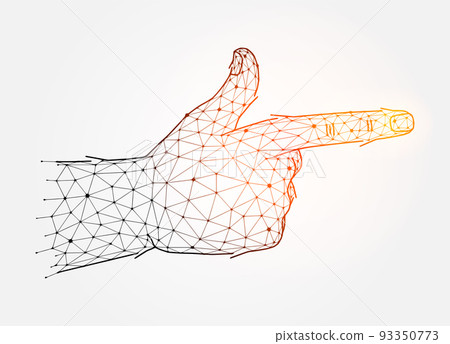 Hand shooting gesture concept art. Finger gun... - Stock Illustration ...
