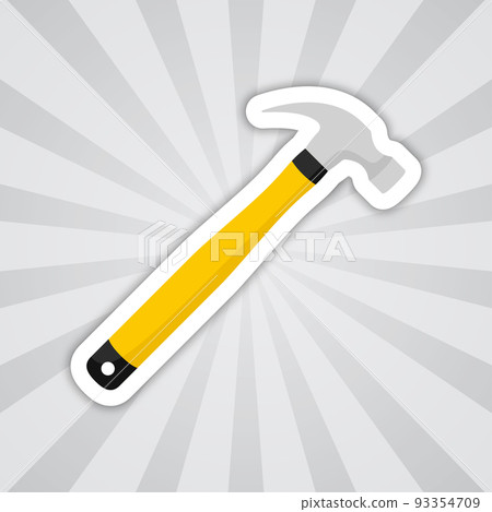 Note sticker with Hammer, vector-插圖素材 [93354709] - PIXTA圖庫