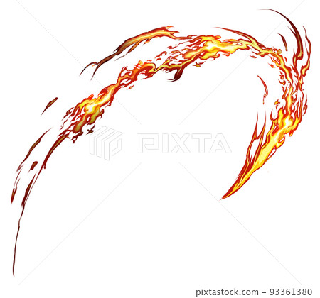 Fire Slash 02A - Stock Illustration [93361380] - PIXTA