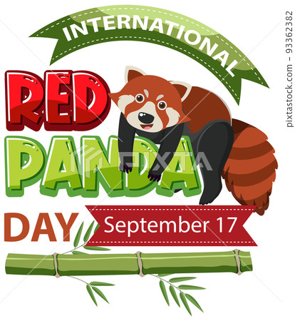 International Red Panda Day On September 17 - Stock Illustration ...