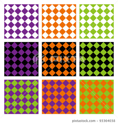 Halloween diamond pattern set - Stock Illustration [93364038] - PIXTA
