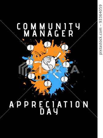 Composition of community manager appreciation... - Stock Illustration ...