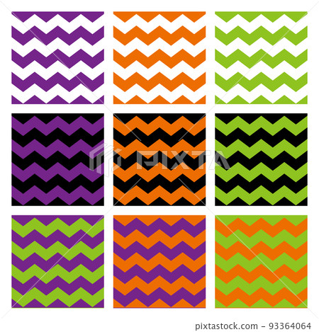 Halloween jagged pattern set - Stock Illustration [93364064] - PIXTA