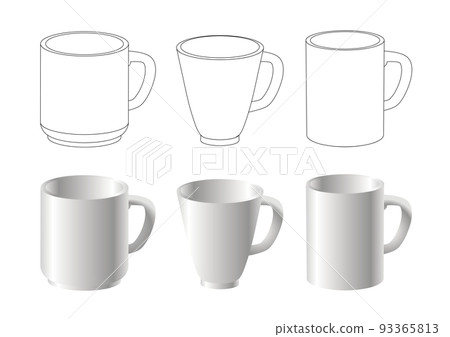 3 simple cup mock-ups - Stock Illustration [93365813] - PIXTA