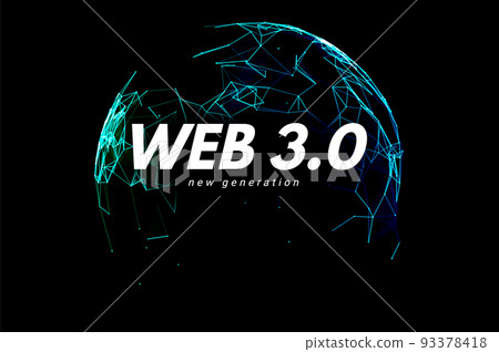 Web 3 world technology digital background. Web3...-插圖素材 [93378418 ...