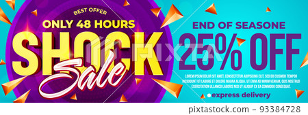 Shock sale best offer promotion banner... - Stock Illustration ...