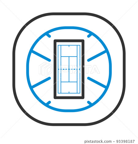 Tennis Stadium Aerial View Icon - Stock Illustration [93398187] - PIXTA