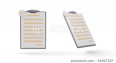 3d two Documents icon. Stack of paper sheets. A... - Stock Illustration ...