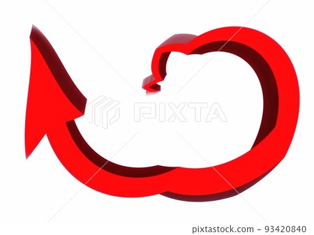 Abstract background of curved red arrows - Stock Illustration [93420840 ...