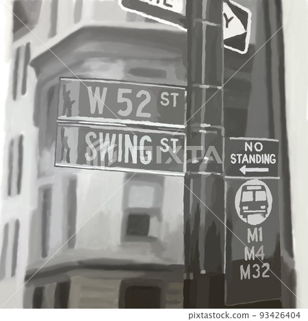 SWING st, signs, NY - Stock Illustration [93426404] - PIXTA