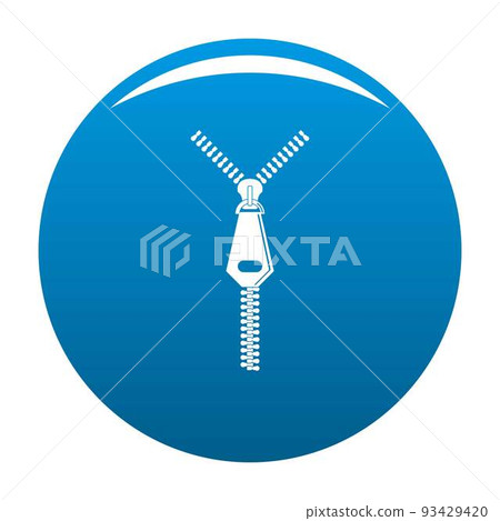 Jeans zip icon vector blue - Stock Illustration [93429420] - PIXTA