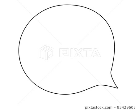 Speech bubble round bottom right - Stock Illustration [93429605] - PIXTA