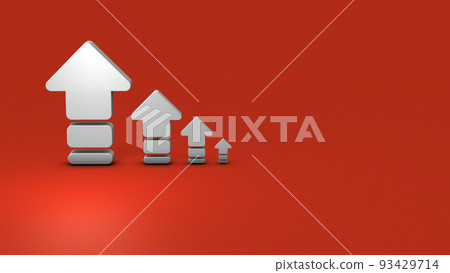 Aligned arrows of decreasing size. Abstract... - Stock Illustration ...