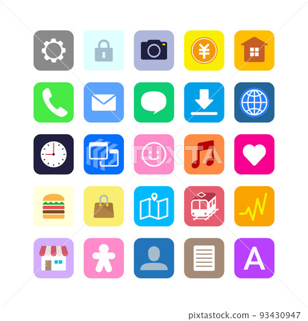 Illustration set 1 of various application buttons - Stock Illustration ...