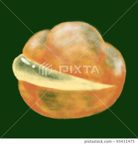 Illustration of cream puff drawn with chalk - Stock Illustration ...