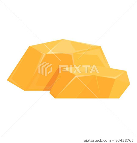Gem gold icon cartoon vector. Golden stone.... - Stock Illustration ...