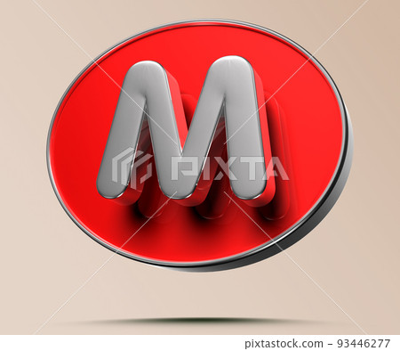 M red circle.-插圖素材 [93446277] - PIXTA圖庫