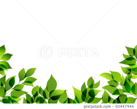 Fresh green background-frame-bottom - Stock Illustration [93447444] - PIXTA