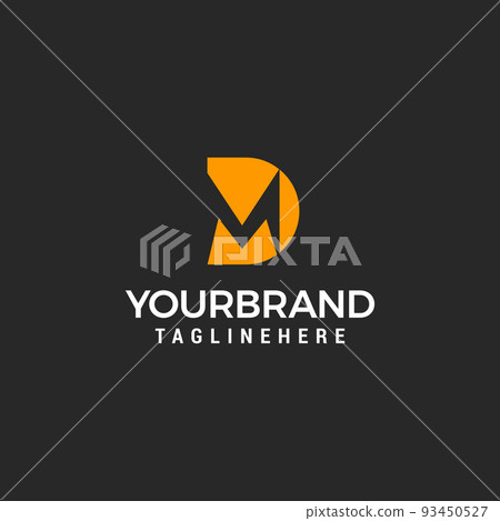 abstract letter md negative space simple...-插圖素材 [93450527] - PIXTA圖庫