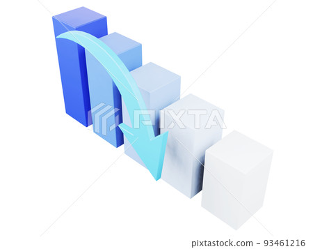 Bar graph 3D descending - Stock Illustration [93461216] - PIXTA