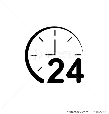 24 hour time icon vector illustration design - Stock Illustration ...