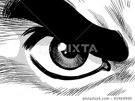 Gekiga manga-style eye illustration - Stock Illustration [93469990] - PIXTA