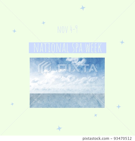 Composition of national spa week text over clouds - Stock Illustration ...