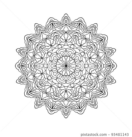 Mandala round pattern. Round ornamental... - Stock Illustration ...