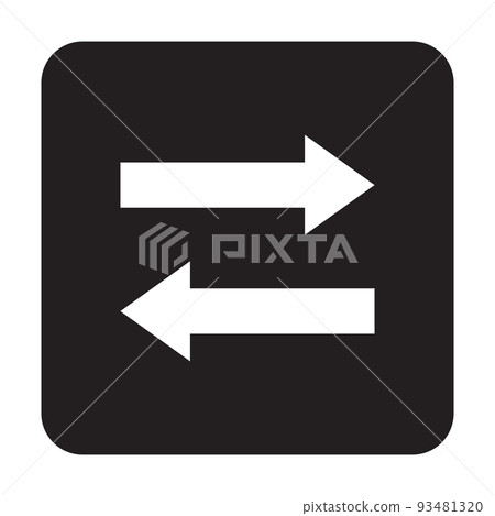 Exchange square button icon vector for graphic... - Stock Illustration ...