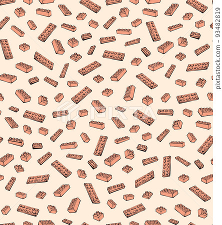 Lego pattern. Vector drawing - Stock Illustration [93482819] - PIXTA