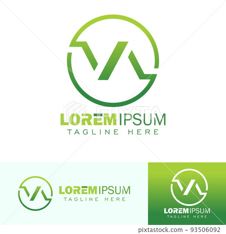 VA Monogram Initial Logo Sign - Stock Illustration [93506092] - PIXTA