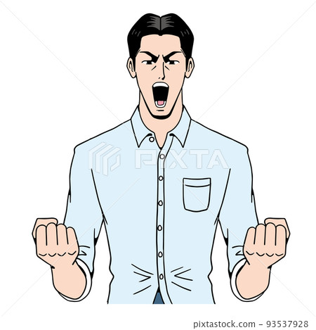 A man with a spirit of American comics touch - Stock Illustration ...
