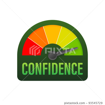Illustration with confidence indicator for... - Stock Illustration ...