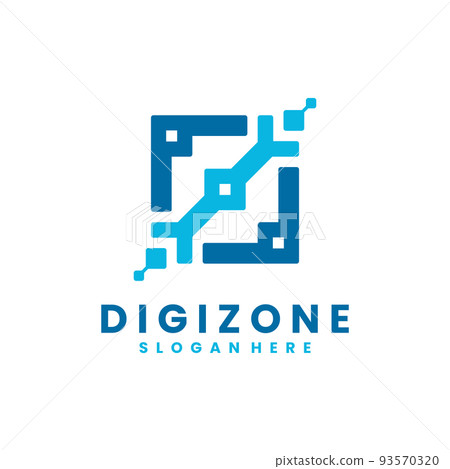 Digital Zone logo vector. Abstract letter Z and...-插圖素材 [93570320 ...