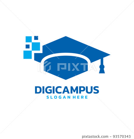 Digital campus logo vector. Technology-based... - Stock Illustration ...