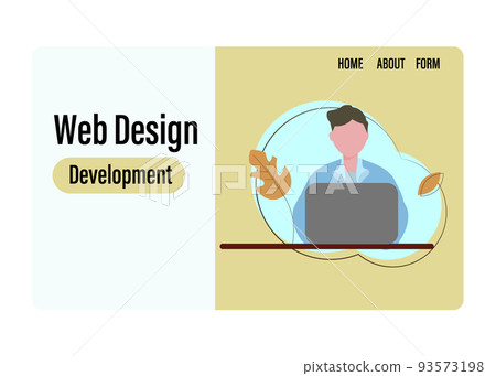 Web designer man and web page developer... - Stock Illustration ...