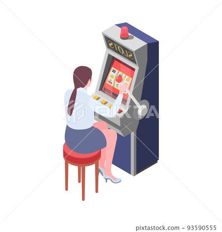 Isometric Slot Machine - Stock Illustration [93590555] - PIXTA