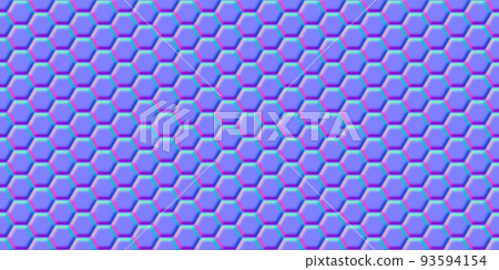 Normal map of honeycomb simple seamless pattern-插圖素材 [93594154] - PIXTA圖庫