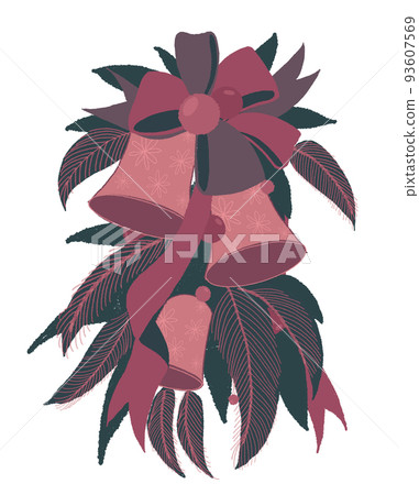 Christmas vertical bell and ribbon - Stock Illustration [93607569] - PIXTA