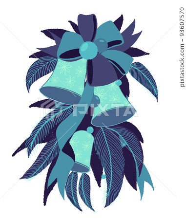 Christmas vertical bell and ribbon - Stock Illustration [93607570] - PIXTA