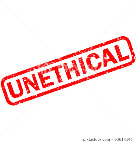 unethical sign. unethical grunge rubber stamp... - Stock Illustration ...