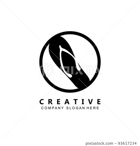 flip-flops logo vector symbol icon used on the... - Stock Illustration ...