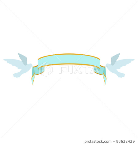 illustration of dove and ribbon - Stock Illustration [93622429] - PIXTA