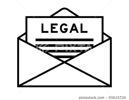 Envelope and letter sign with word legal as the... - Stock Illustration ...